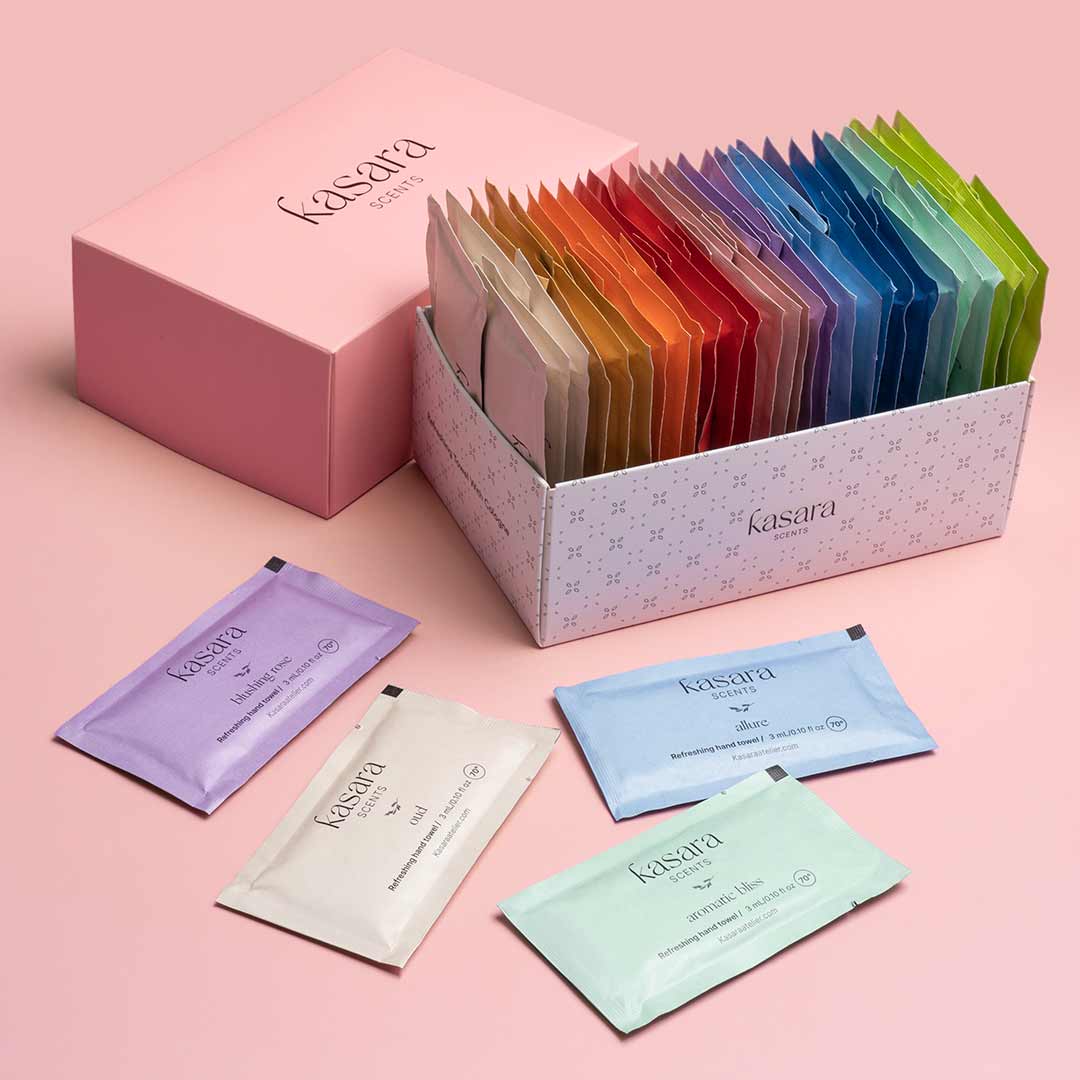 60 Scented wipes mix box pink – Kasara Atelier
